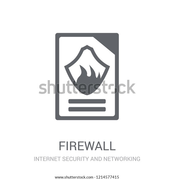 Firewall Icon Trendy Firewall Logo Concept Stock Vector (Royalty Free ...