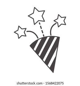 Firework Cone Explosive Stars Vector Illustration Stock Vector (Royalty ...