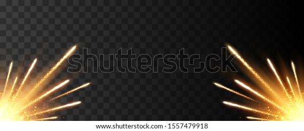 Firework Effect Sparkle Burst Fiery Sparks Stock Vector (Royalty Free ...