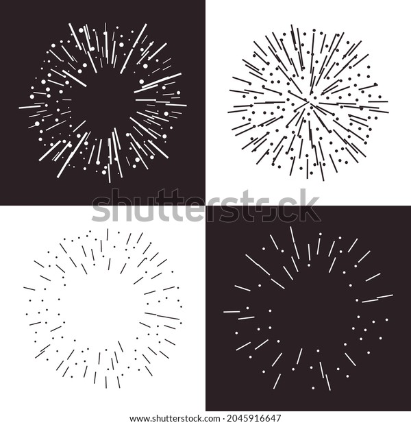 Firework Graphic Vector Illustration Set Stock Vector (Royalty Free ...