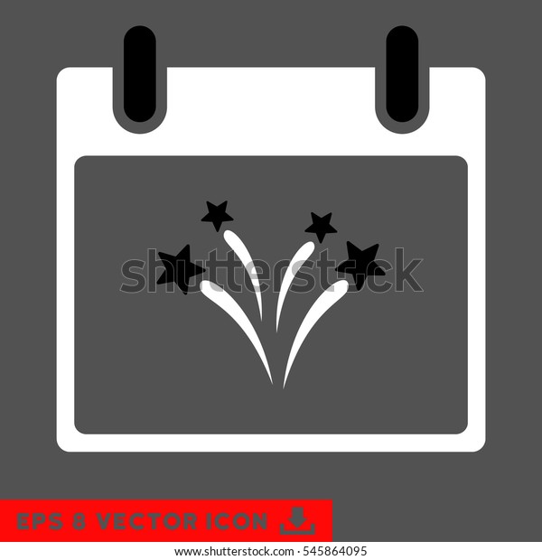 Fireworks Calendar Day Icon Vector Eps Stock Vector (Royalty Free ...