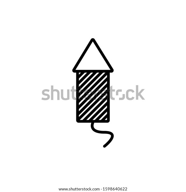 Fireworks Icon Isolated On White Background Stock Vector (Royalty Free ...