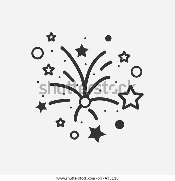 Fireworks icon. Pyrotechnics. Vector illustration.