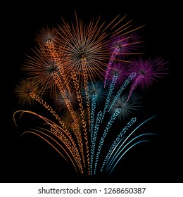 Fireworks Icon Set Stock Vector (Royalty Free) 1268650387 | Shutterstock