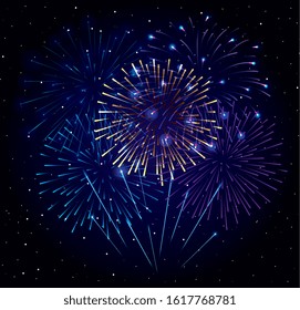 Fireworks Splash Explosion Background Icon Vector Stock Vector (Royalty ...