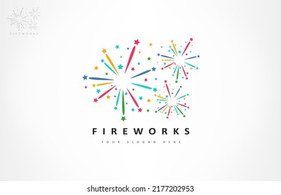 Fireworks Stars Logo Vector Design Stock Vector (Royalty Free ...