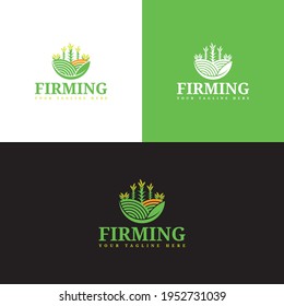 Firming Logo Design Vector Illustration Stock Vector (Royalty Free ...