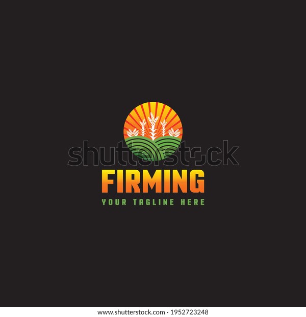 Firming Logo Design Vector Illustration Stock Vector (Royalty Free ...