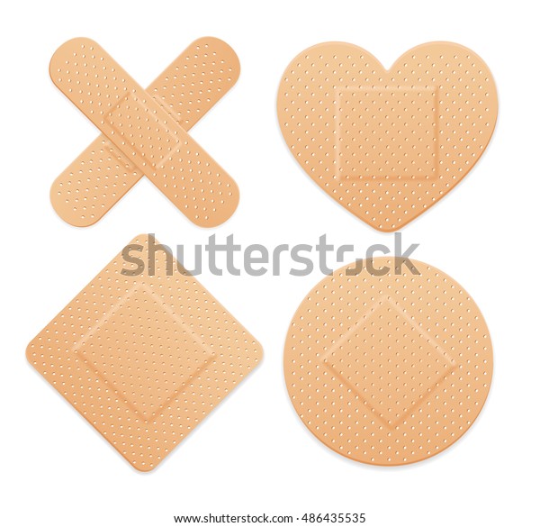 First Aid Band Plaster Strip Medical Stock Vector (Royalty Free) 486435535