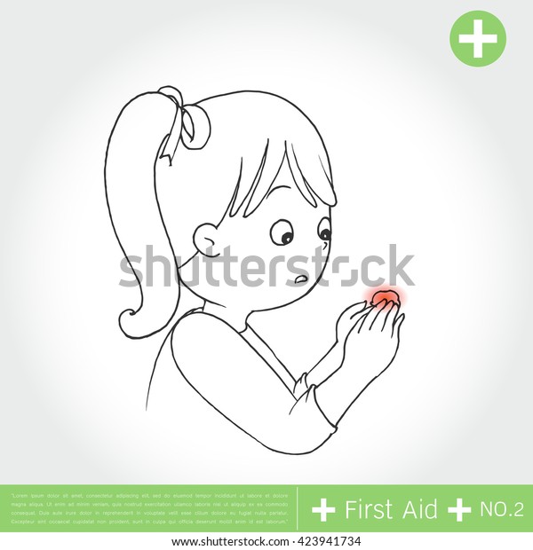 First Aid Bleeding On White Background Stock Vector (Royalty Free ...