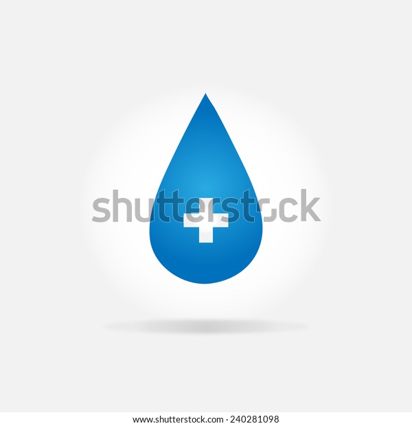 First Aid Drop Blue Sign Stock Vector (Royalty Free) 240281098