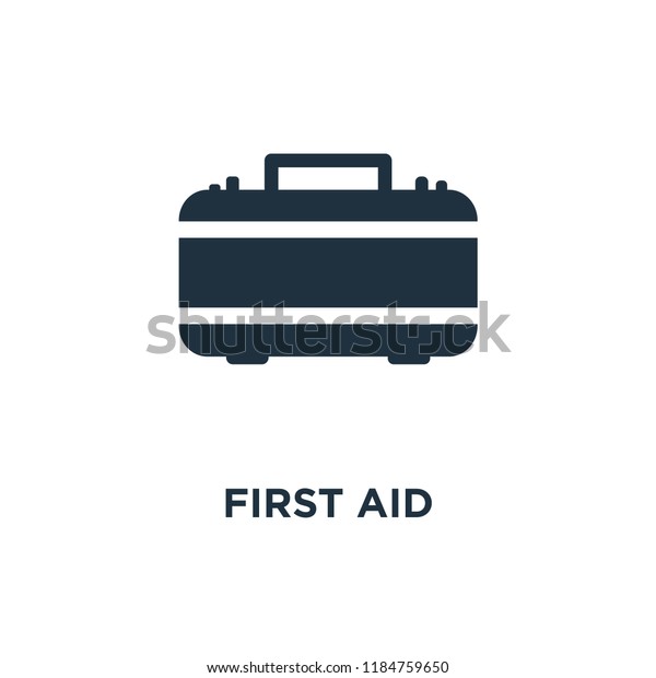 First Aid Icon Black Filled Vector Stock Vector (Royalty Free ...