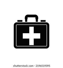 First Aid Icon Black Flat Glyph Stock Vector (Royalty Free) 2196519395 ...