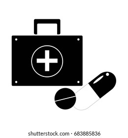 First Aid Icon On White Background Stock Vector (Royalty Free ...