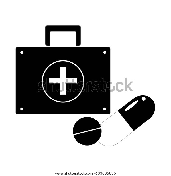 First Aid Icon On White Background Stock Vector (Royalty Free ...