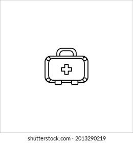 First Aid Kid Icon On White Stock Vector (Royalty Free) 2013290219 ...