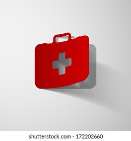First Aid Kit Box Paper Sticker Stock Vector (Royalty Free) 172202660