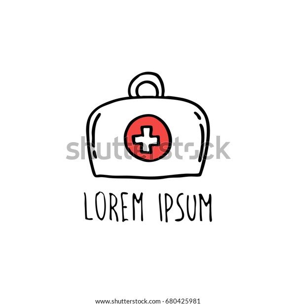 First Aid Kit Doodle Icon Stock Vector (Royalty Free) 680425981