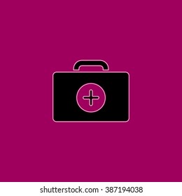 First Aid Kit Flat Symbol Pictogram Stock Vector (Royalty Free ...