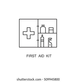 First Aid Kit Line Icon High Stock Vector (Royalty Free) 509945800 ...