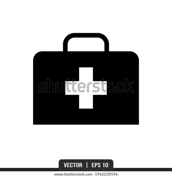 First Aid Kit Silhouette Icon Vector Stock Vector (Royalty Free ...