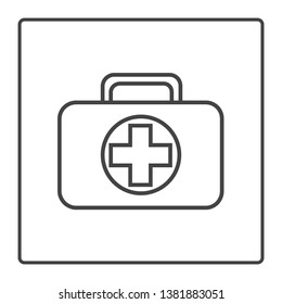 First Aid Kit Vector Line Icon Stock Vector (Royalty Free) 1381883051 ...