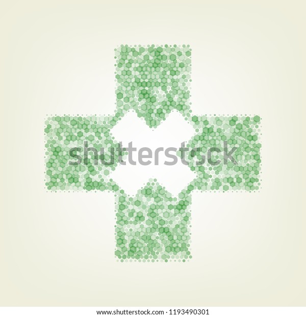 First Aid Sign Illustration Vector Green Stock Vector (Royalty Free ...