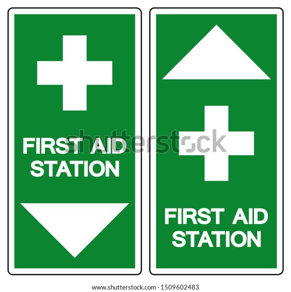 First Aid Station Symbol Sign Vector Stock Vector (Royalty Free ...