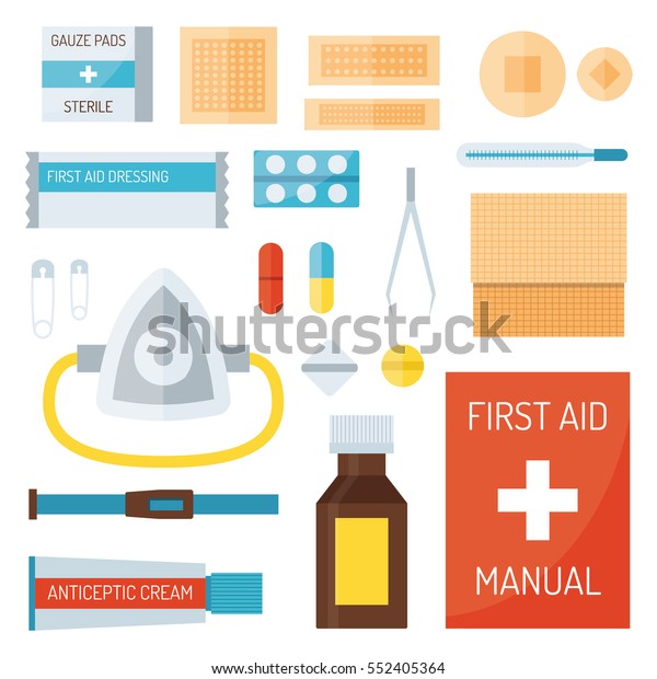 First Aid Symbols Vector Illustration Stock Vector (Royalty Free ...