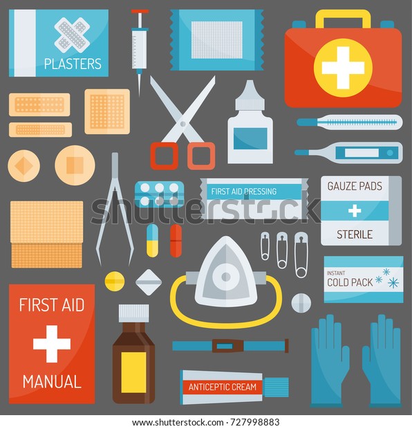 First Aid Symbols Vector Illustration Stock Vector (Royalty Free ...