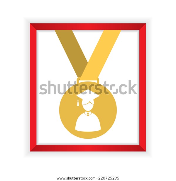 First Class Honors Gold Medal Graduation Stock Vector (Royalty Free ...