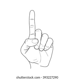 Middle Finger Female Hand Vector Illustration: เวกเตอร์สต็อก (ปลอดค่า ...