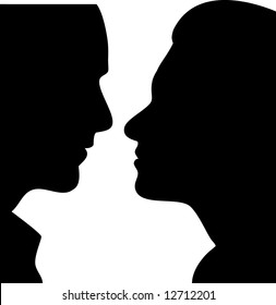 First Kiss Stock Vector (Royalty Free) 12712201 | Shutterstock