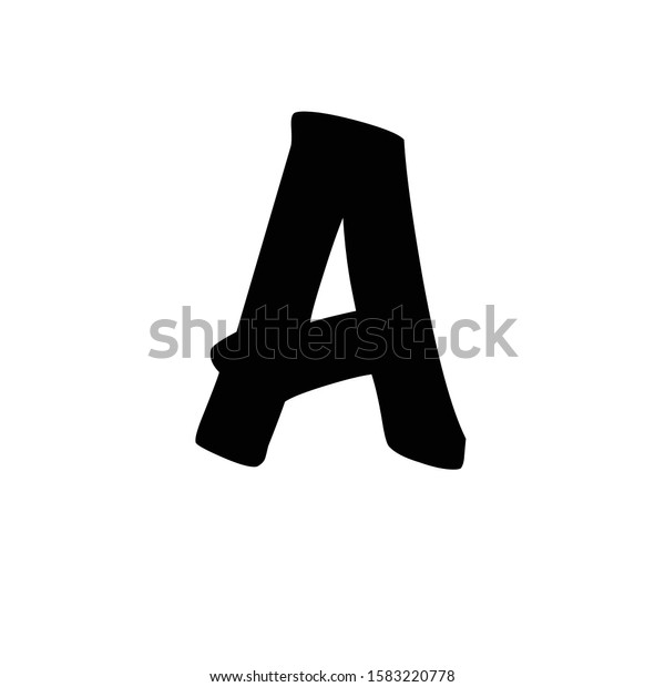 First Letter Alphabet Writing Stock Vector (Royalty Free) 1583220778 ...