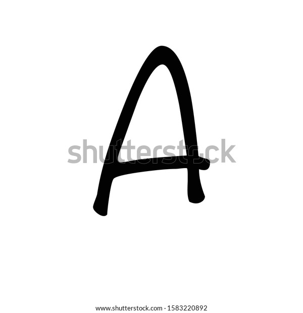 First Letter Alphabet Writing Stock Vector (Royalty Free) 1583220892 ...