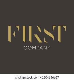 First Logo Design Stock Vector (Royalty Free) 1304656657 | Shutterstock