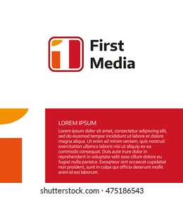 First Media Channel Logo Design Template Stock Vector (Royalty Free ...
