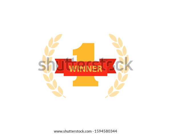 First Place Competition Winner Number One Stock Vector (Royalty Free ...