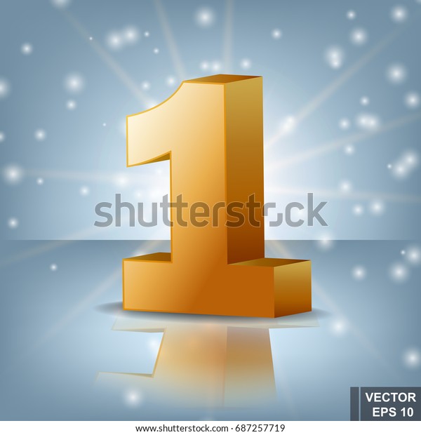 First Place Figure One 3d Image Stock Vector (Royalty Free) 687257719 ...