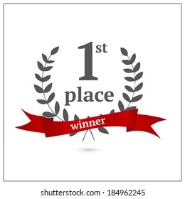 First Place Sign Stock Vector (Royalty Free) 184962245