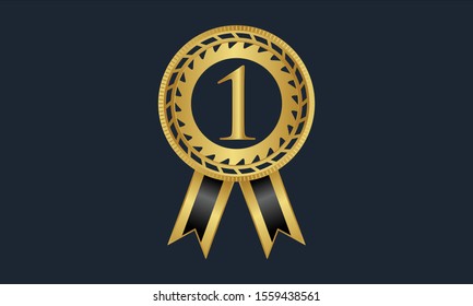 First Prize Ribbon Award Vector Guarantee Stock Vector (Royalty Free ...