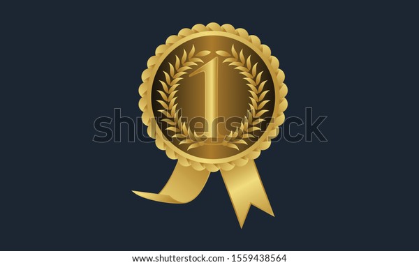 First Prize Ribbon Award Vector Guarantee Stock Vector (Royalty Free ...