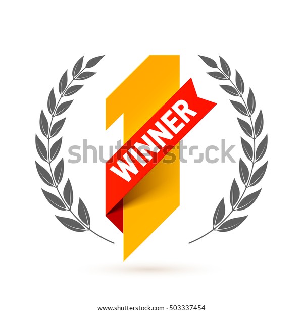 First Winner Number One Illustration Red Stock Vector (Royalty Free ...