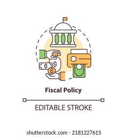 Fiscal Policy Concept Icon Governmental Regulations Stock Vector ...