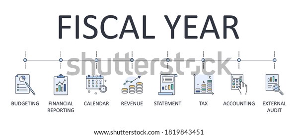 Fiscal Year Vector Banner Business Finance Stock Vector (Royalty Free ...