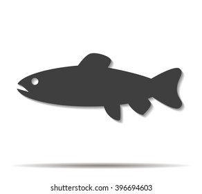 Fish Abstract Double Shadow Icon Vector Stock Vector (Royalty Free ...