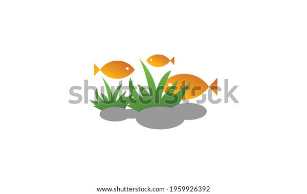 Fish Aquarium Logo Vector Icon Illustration Stock Vector (Royalty Free ...