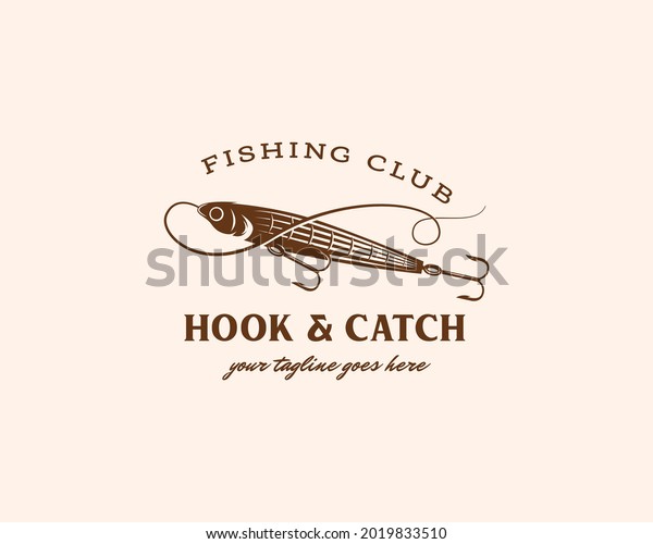 Fish Bait Fishing Logo Hook Catch Stock Vector (Royalty Free ...