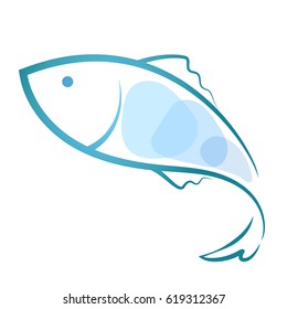 Fish Blue Symbol Vector Stock Vector (Royalty Free) 619312367 ...