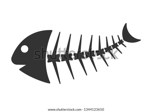 Fish Bone Icon Fish Bone Cartoon Stock Vector (Royalty Free) 1344123650 ...